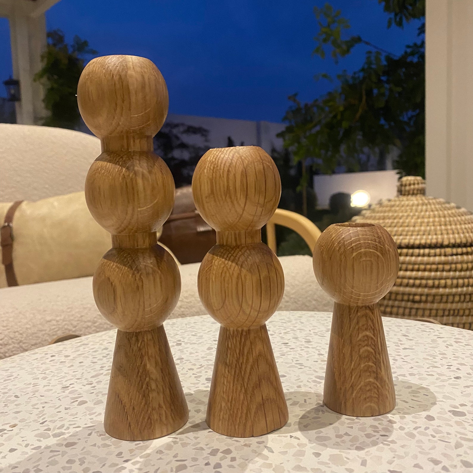 Oak Wood Triple Candle Holder Rustic Home Decor Oak Tree - Etsy