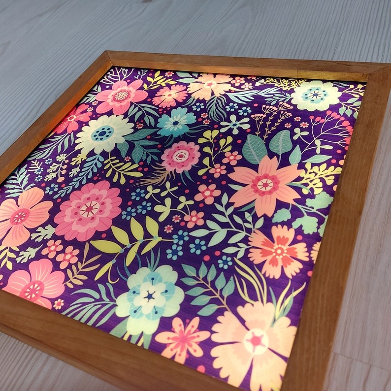 Floral Fantasy Light Box, Nature-inspired Home Decor, Botanical Design ...
