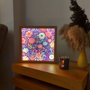 Floral Fantasy Light Box, Nature-inspired Home Decor, Botanical Design ...