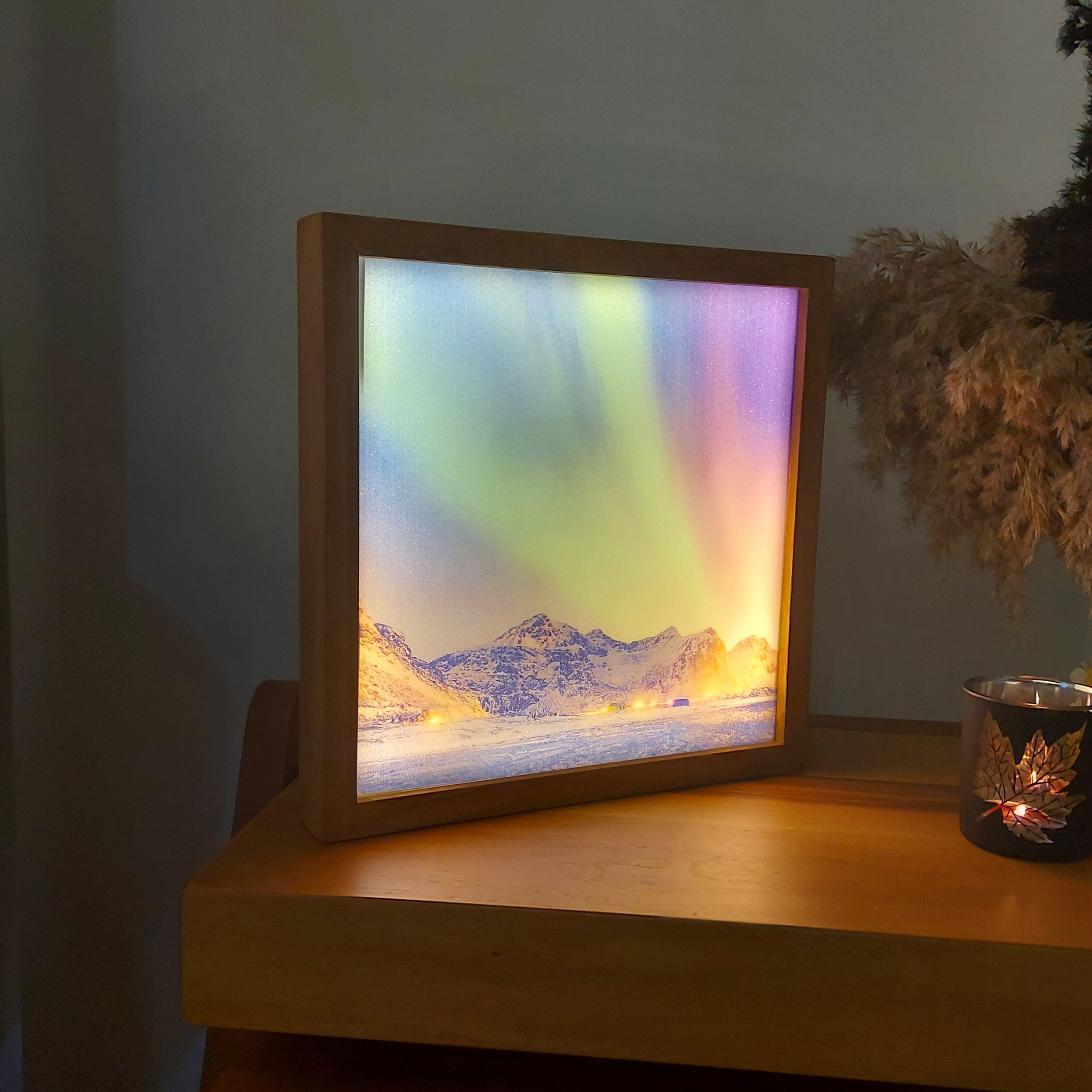 Colorful Sky Wooden Light Box Modern and Unique Led Lamp - Etsy