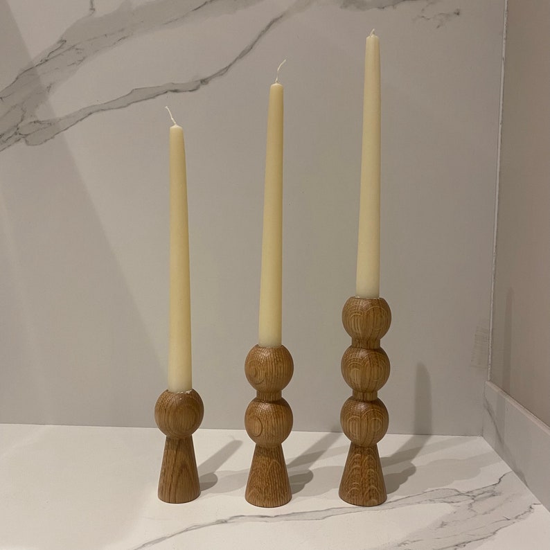 Oak Wood Triple Candle Holder Rustic Home Decor Oak Tree - Etsy