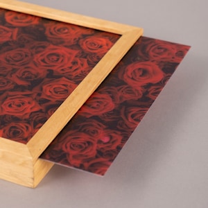 Romantic Light Box for Valentine's, Rose Flower Lovers Wooden Art ...