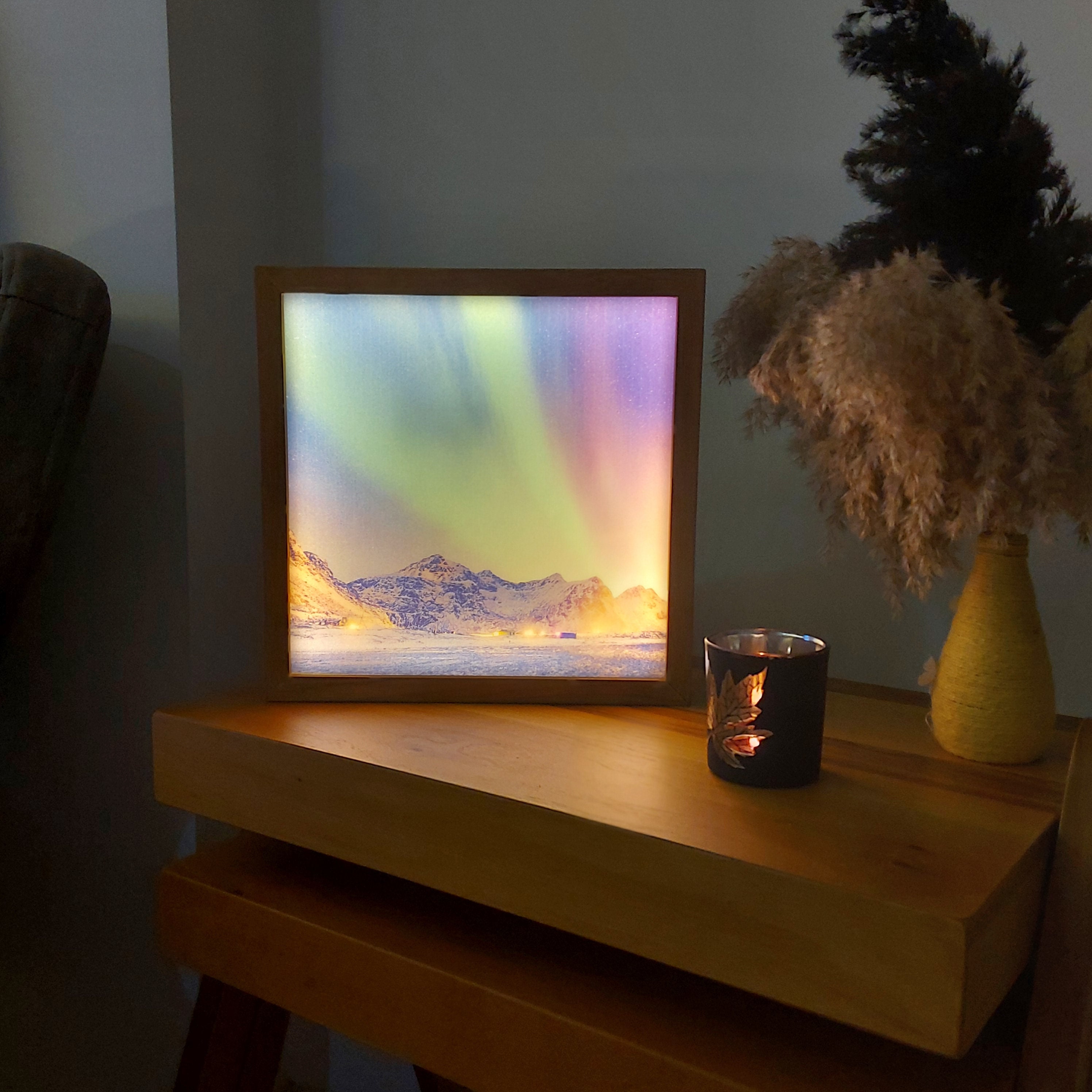 Colorful Sky Wooden Light Box Modern and Unique Led Lamp - Etsy