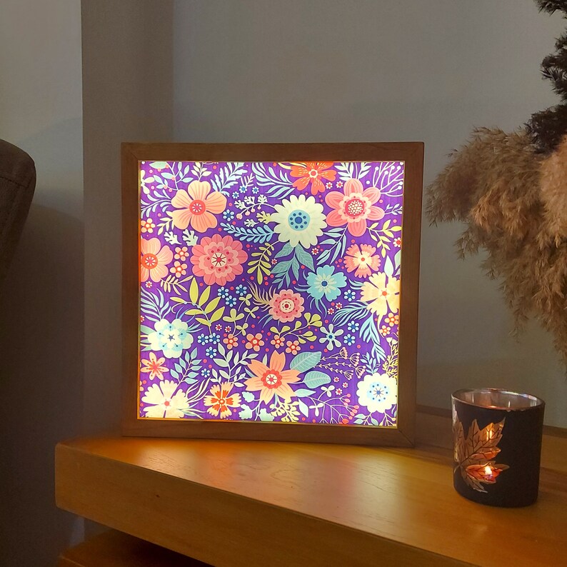 Floral Fantasy Light Box, Nature-inspired Home Decor, Botanical Design ...