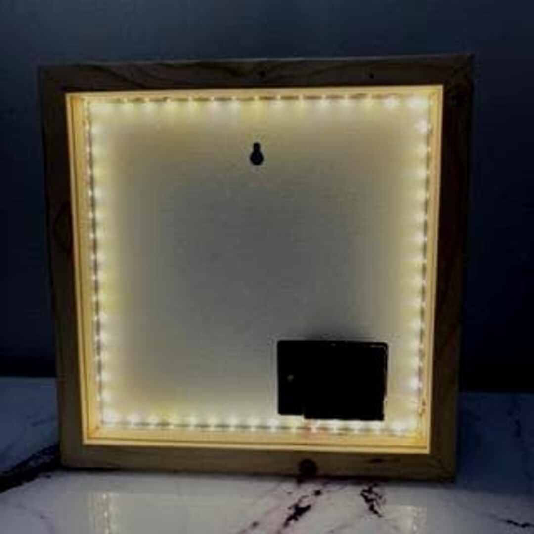 Plain Plexiglass Wooden Lightbox – Handmade Pine LED Wall Art – Nature ...