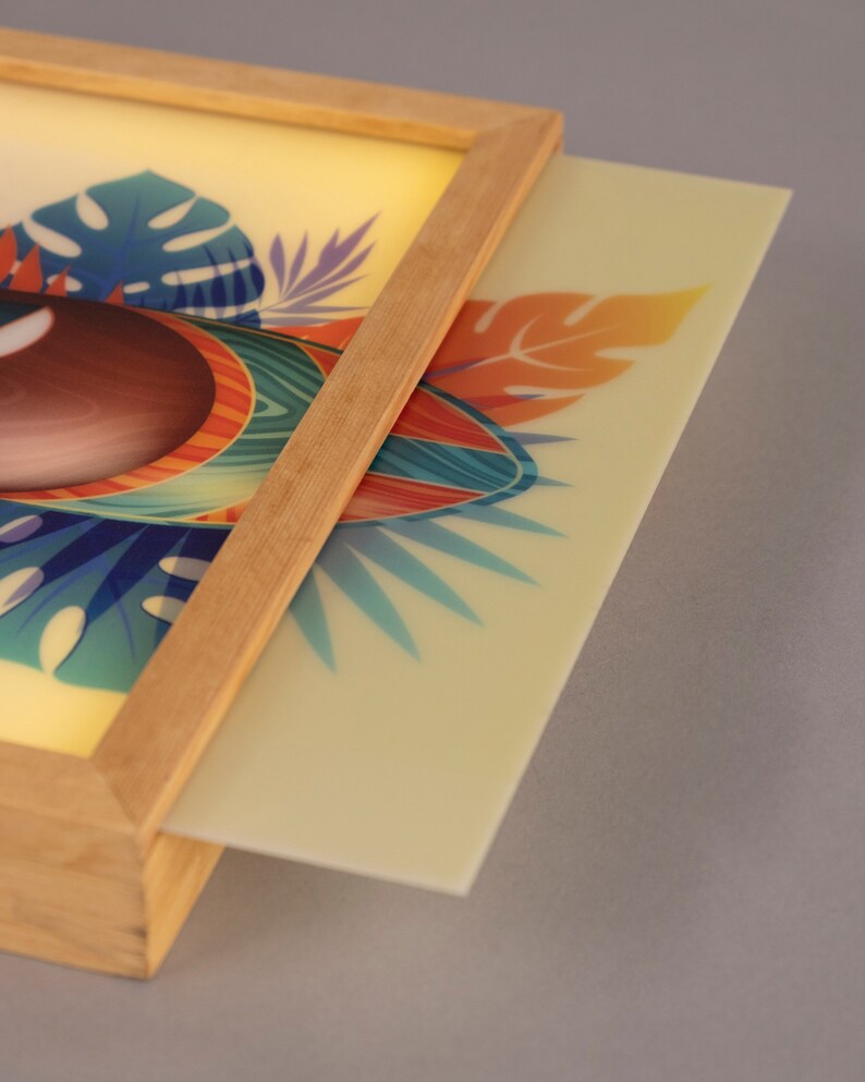 African Woman Wooden Light Box, Ethnic Beauty Light Decor, Cultural ...