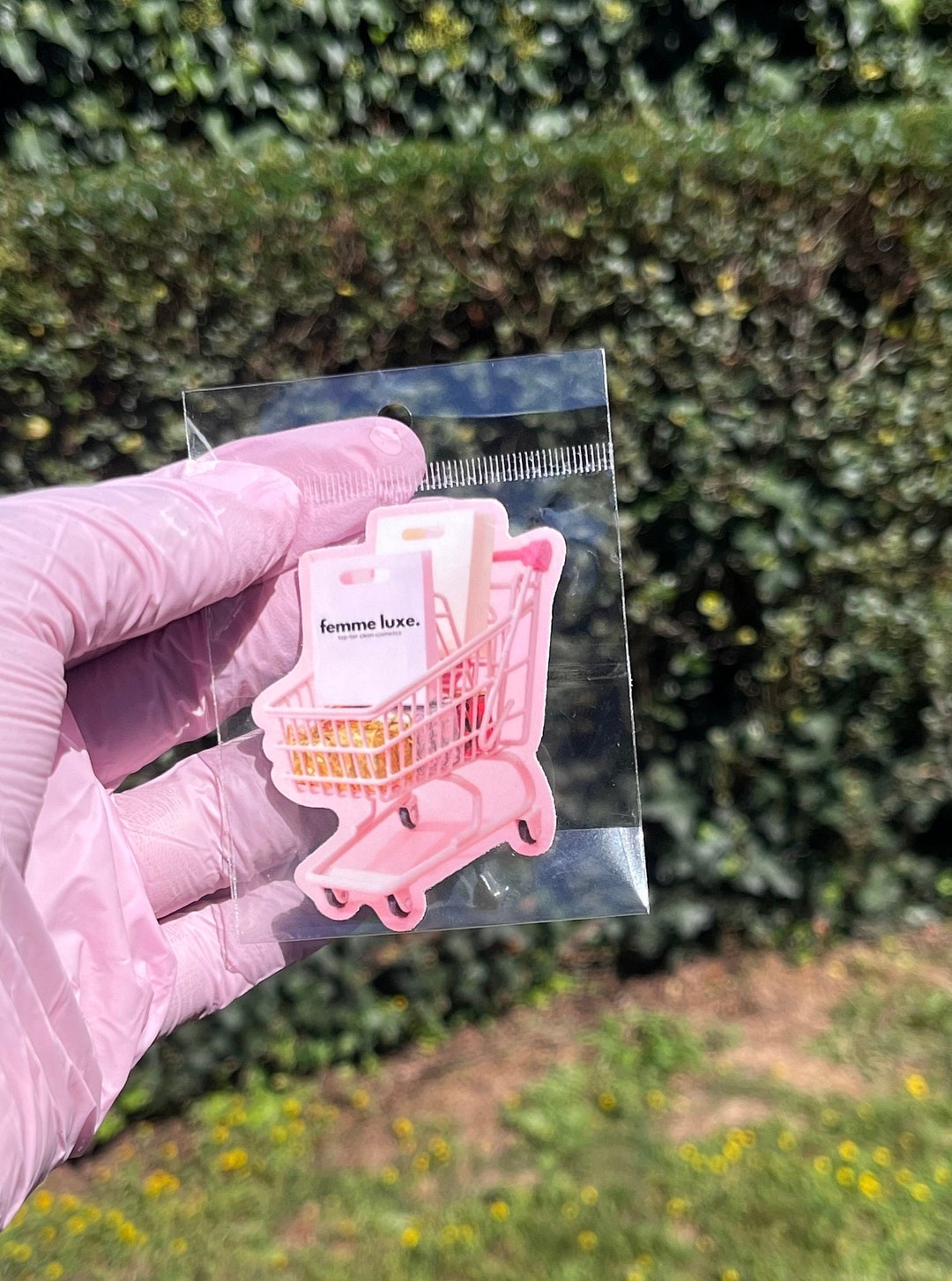Handmade Femmeluxe Shopping Cart Sticker - Etsy