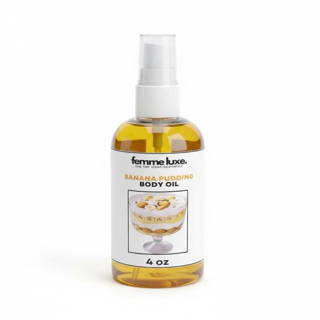 Banana Pudding Body Oil, Lightweight, Moisturizing, Vegan Formula, Long ...