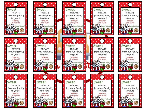 Christmas Holiday Teacher Gift Printable Tag Christmas | Etsy