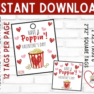 Have A Poppin’ Valentine’s Day Printable Tag, Valentine’s Teacher Tag ...