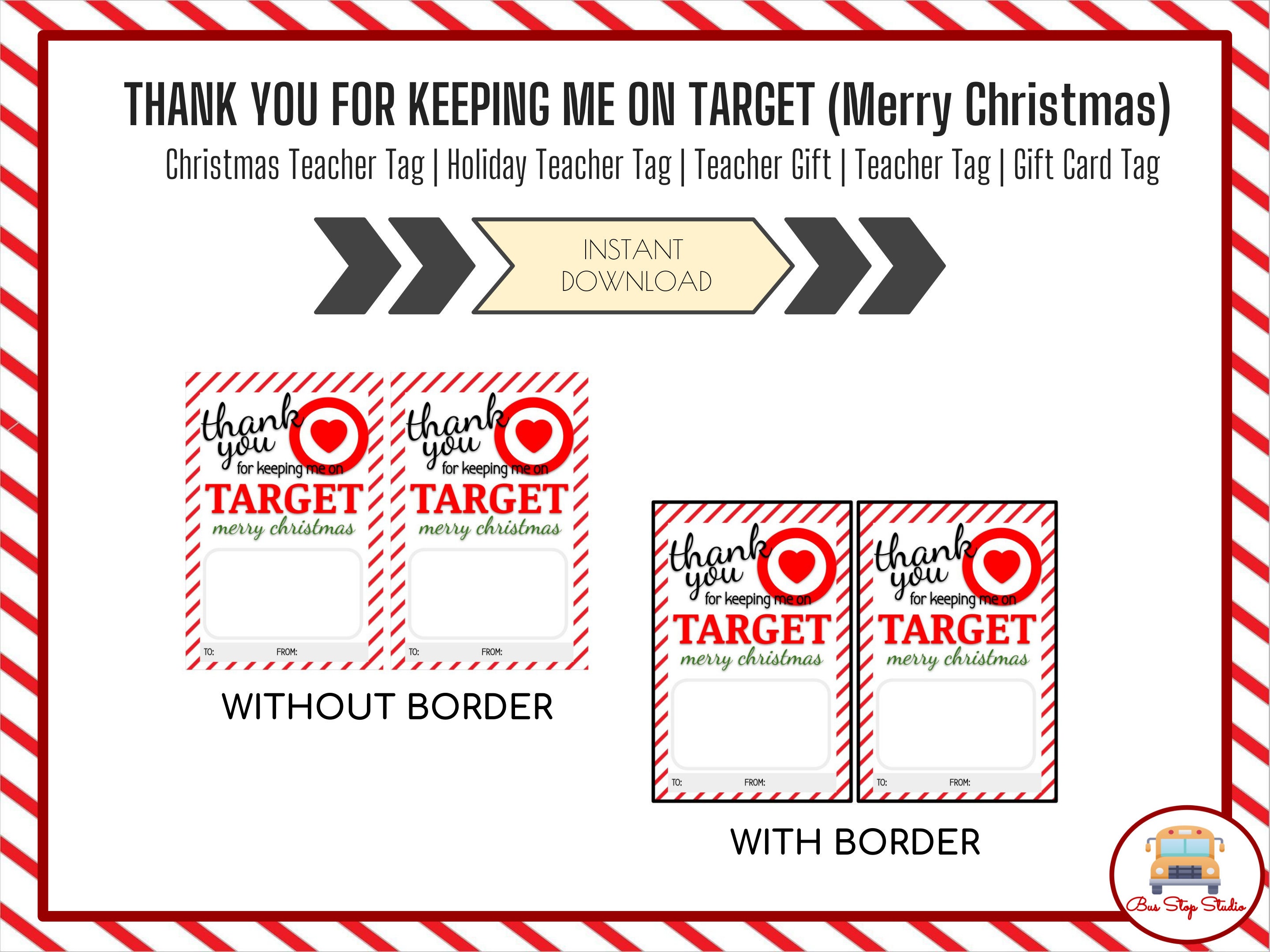 Christmas Tag | Teacher Appreciation Printable Gift Card Holder | on ...