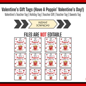 Have A Poppin’ Valentine’s Day Printable Tag, Valentine’s Teacher Tag ...