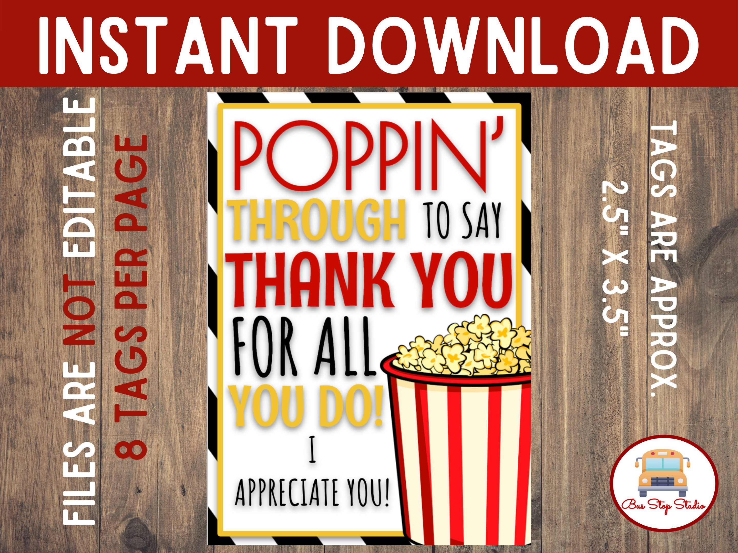 Popcorn Appreciation Sign, Teacher Appreciation, Employee Staff Team ...