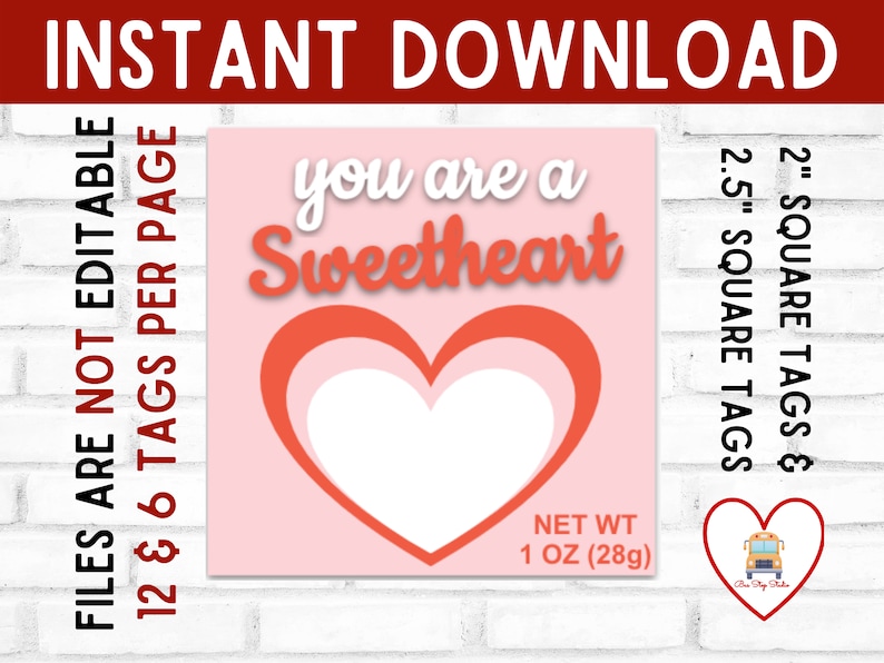 Printable Cookie Card, Instant Download Valentine Card, Valentine Tag ...