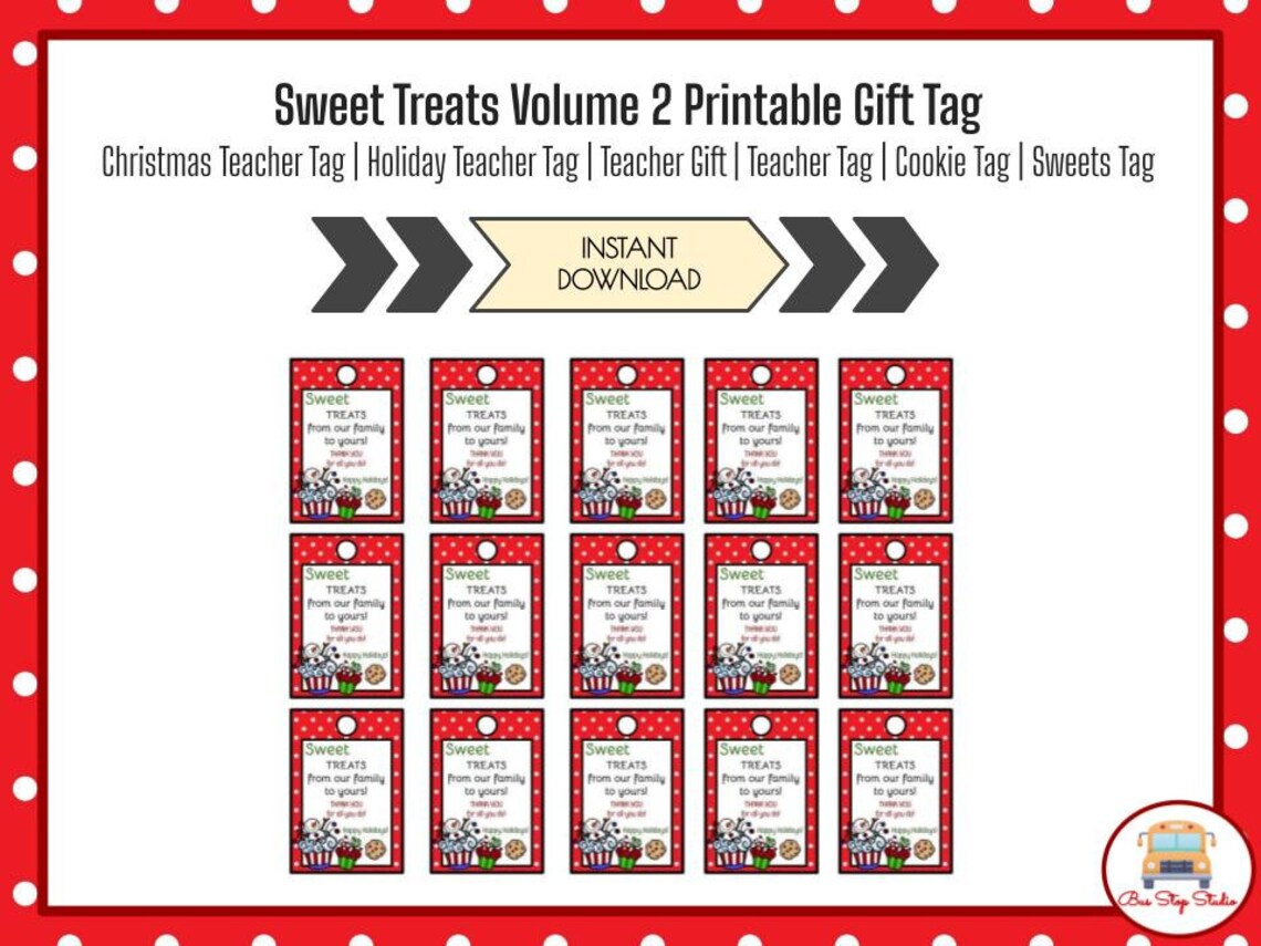 Christmas Holiday Teacher Gift Printable Tag | Christmas Teacher Tag ...