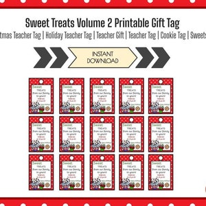 Christmas Holiday Teacher Gift Printable Tag | Christmas Teacher Tag ...