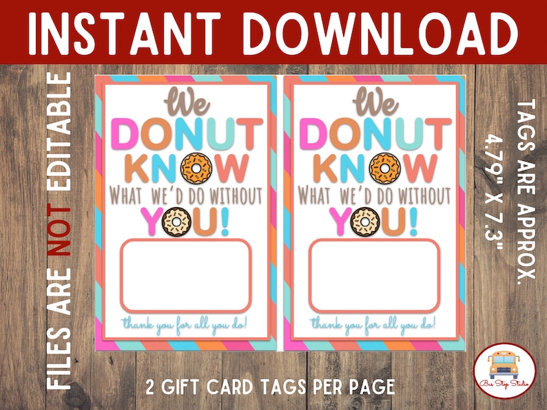 Donut Know What We'd Do Without You | Donut Appreciation | Donut Sign ...