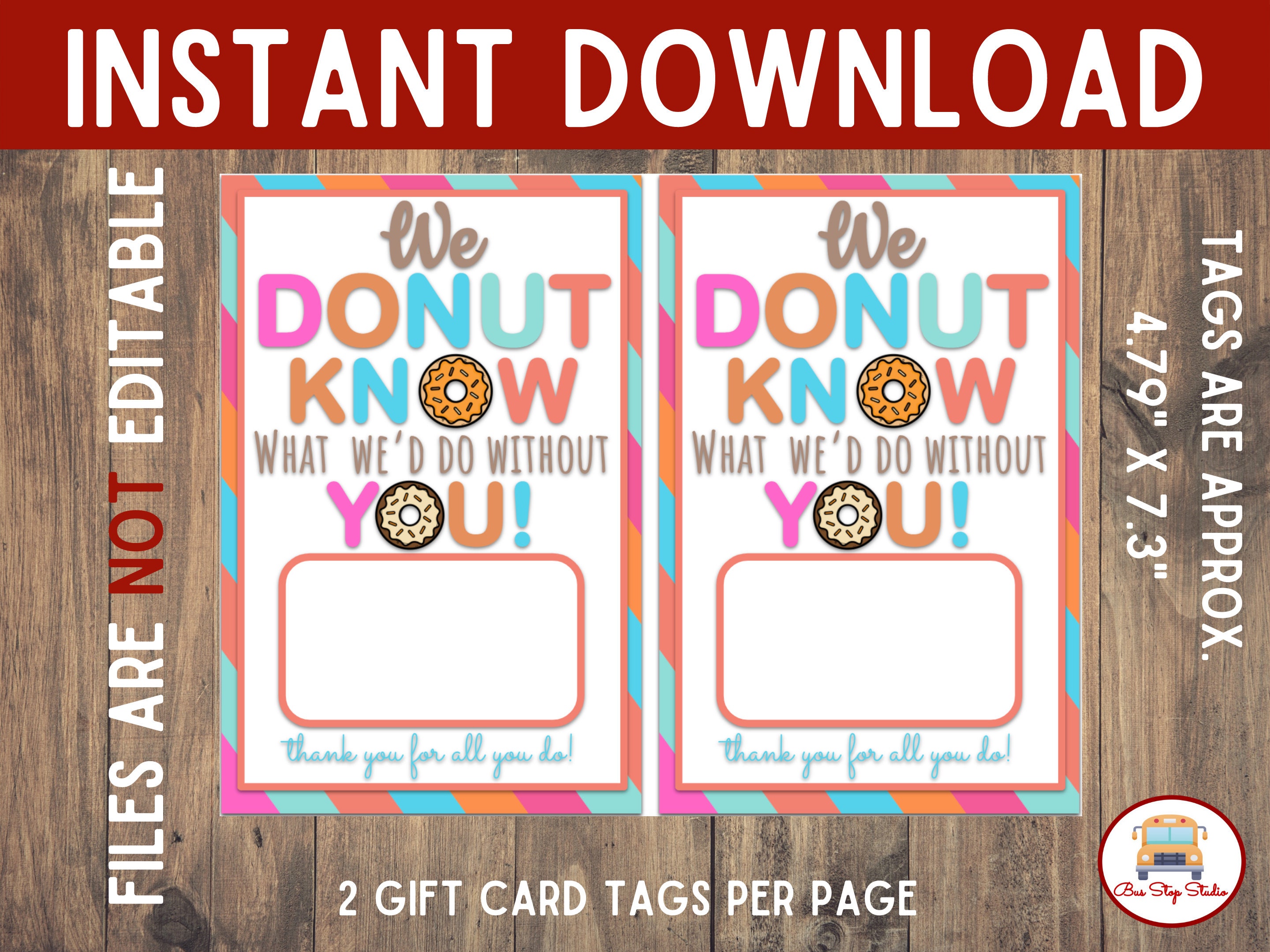 Donut Know What We'd Do Without You Donut Appreciation - Etsy