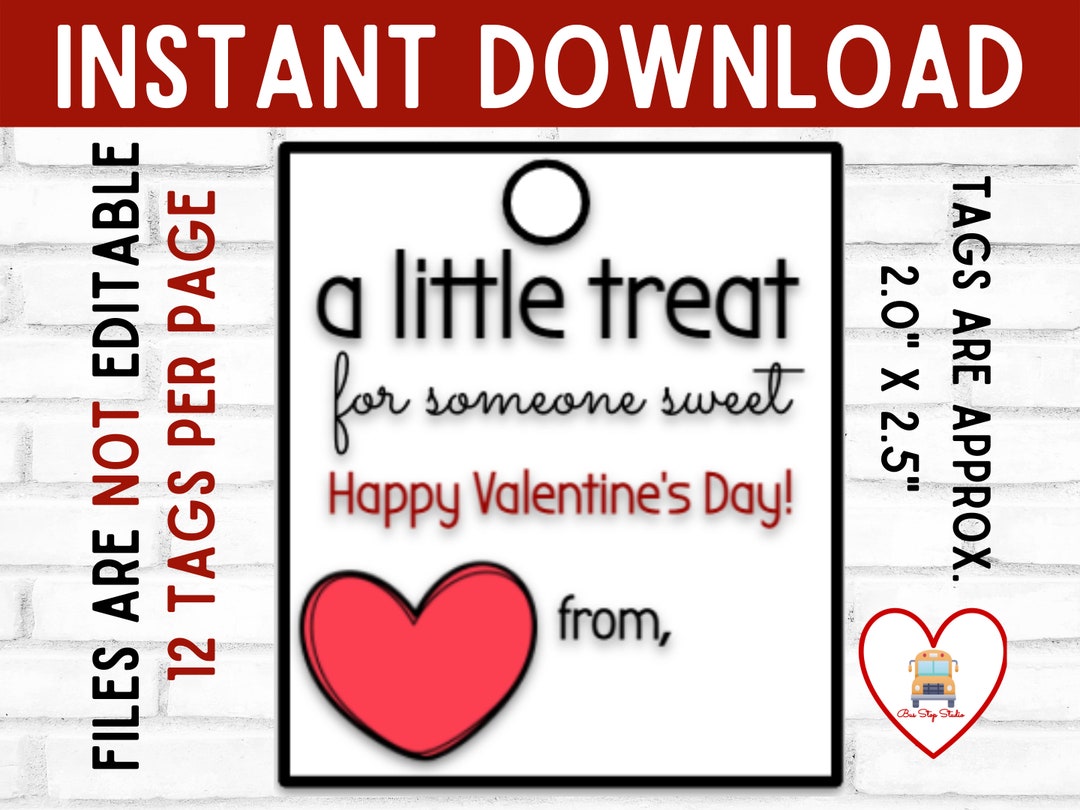 Class Valentine's Day Printable Tag, Sweets Valentine, Sweet Valentine ...