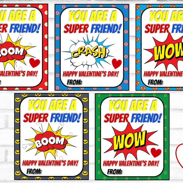 Superhero Valentine - Etsy