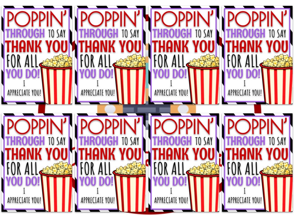 Popcorn Appreciation Sign, Teacher Appreciation, Employee Staff Team ...