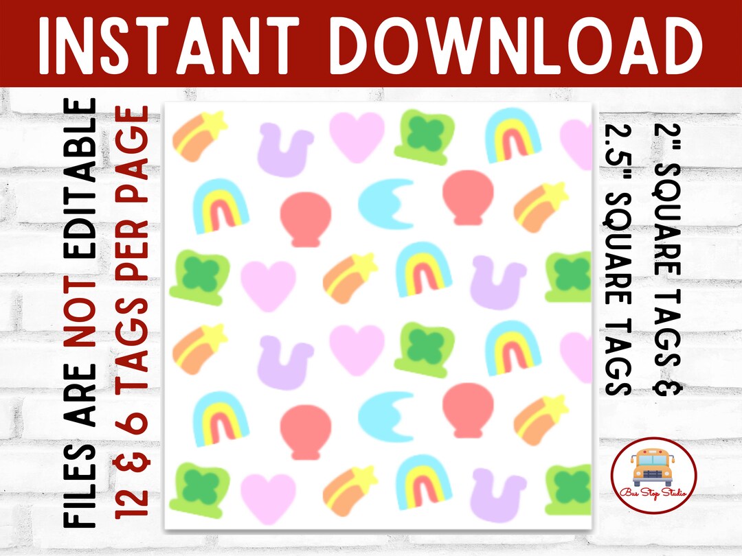 Lucky Charm Themed Printable Cookie Tag, Instant Download St Patricks ...