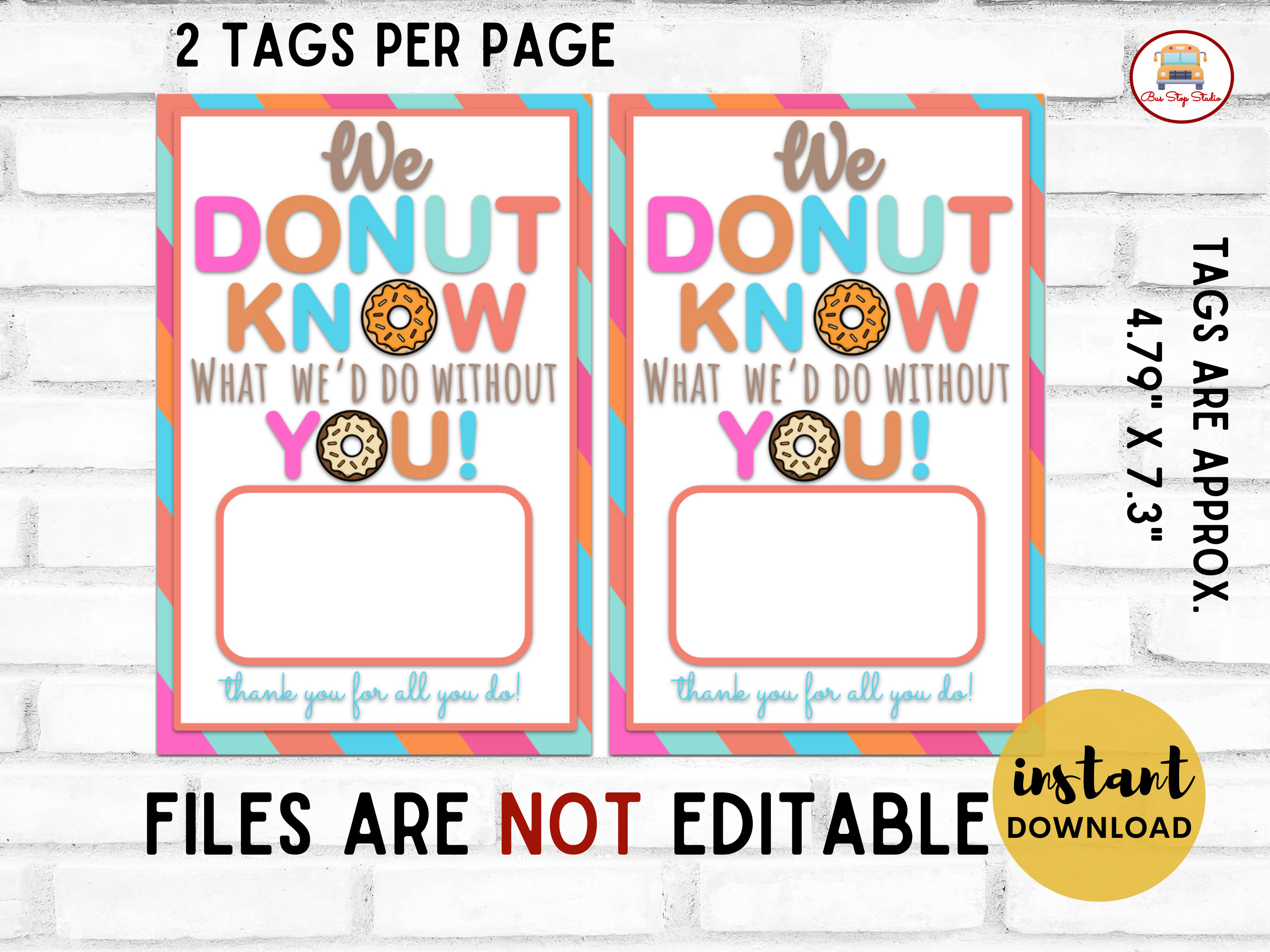 Donut Know What We'd Do Without You Donut Appreciation Donut Sign ...