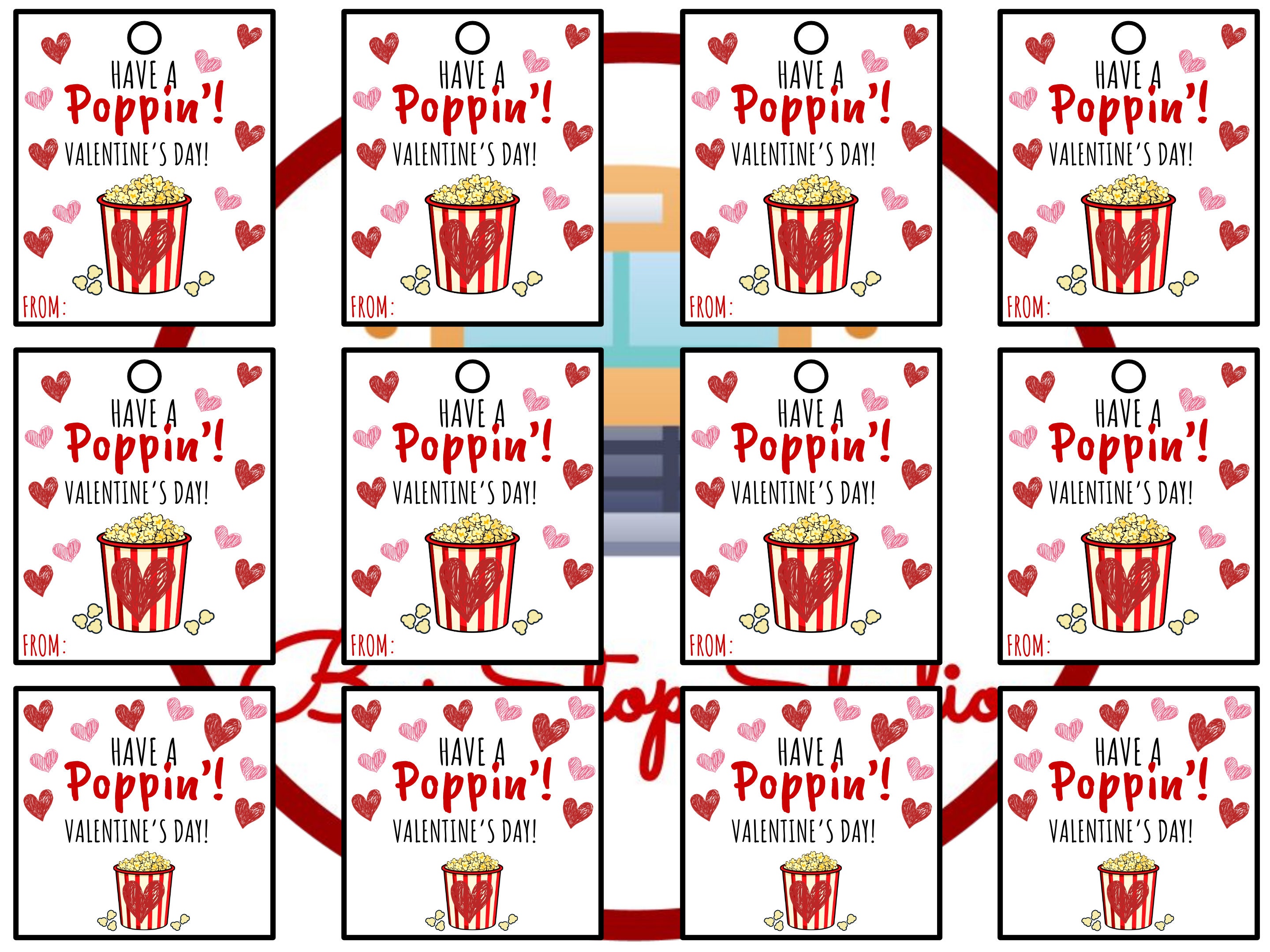Have A Poppin Valentines Day Printable Tag, Valentines Teacher Tag ...