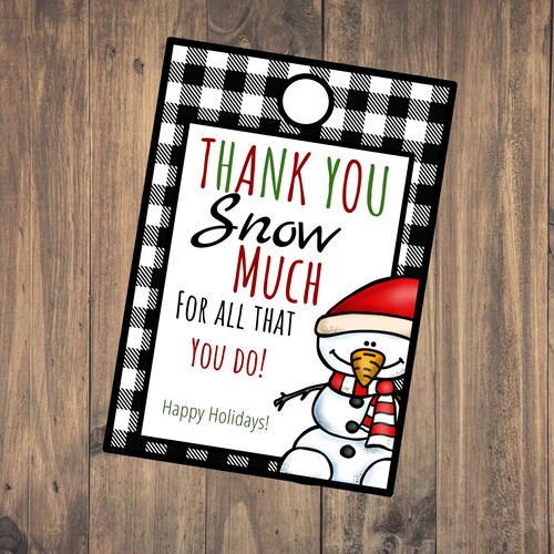 Christmas Holiday Teacher Gift Printable Tag Christmas - Etsy