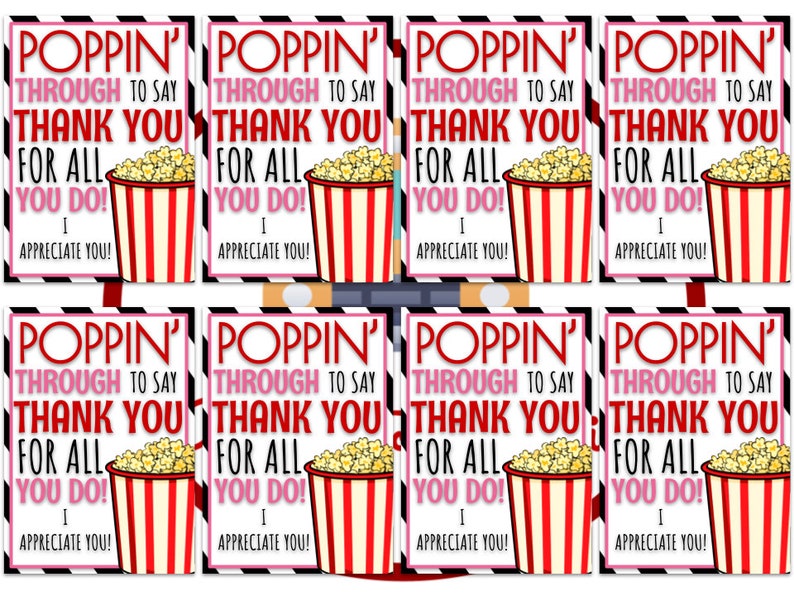Popcorn Appreciation Sign Teacher Appreciation Employee - Etsy