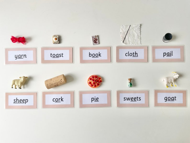 Object Box 2 Set Montessori Language Materials, Phonics, Phonetic ...