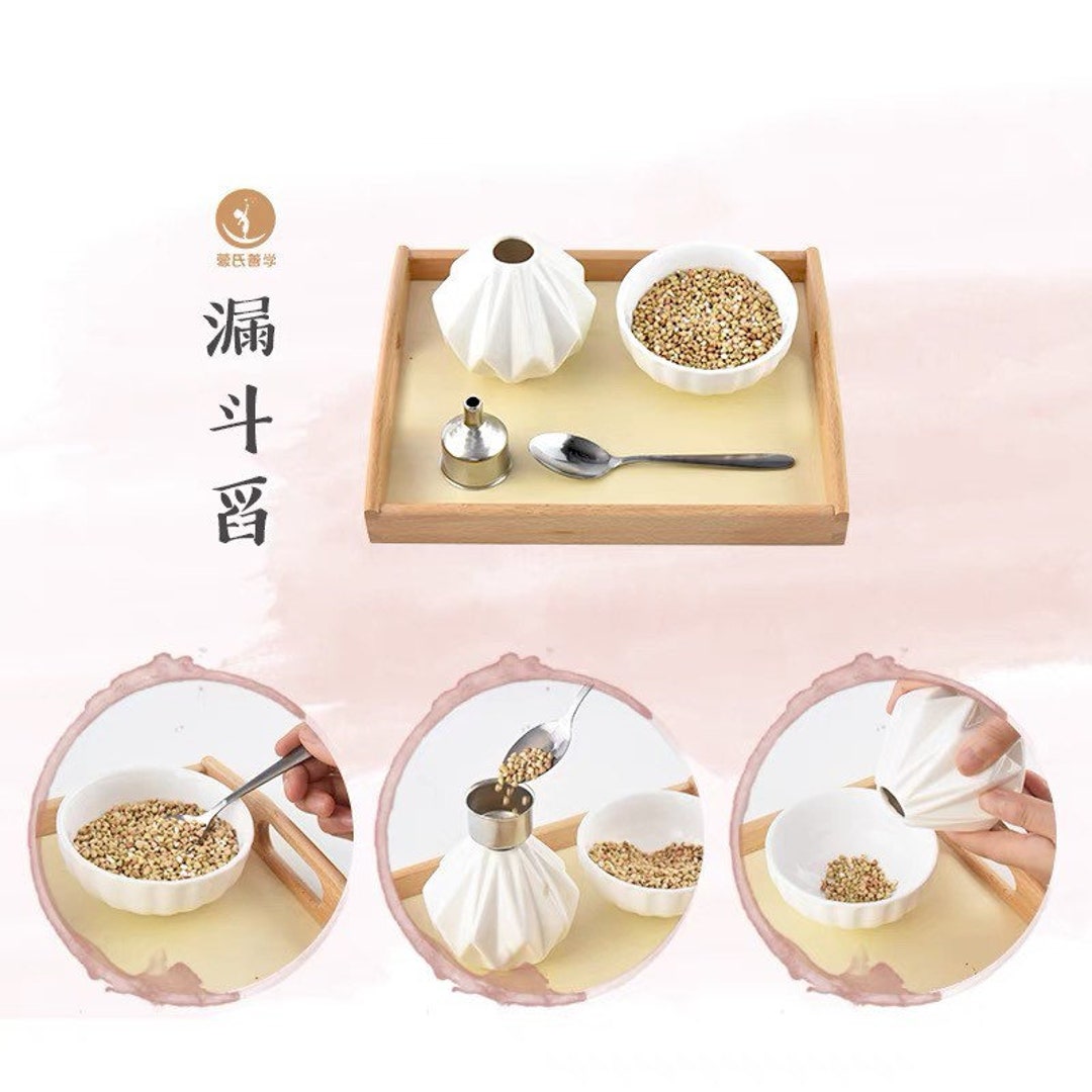 Spooning Scooping Beans Dry Transferring Montessori Practical Life ...