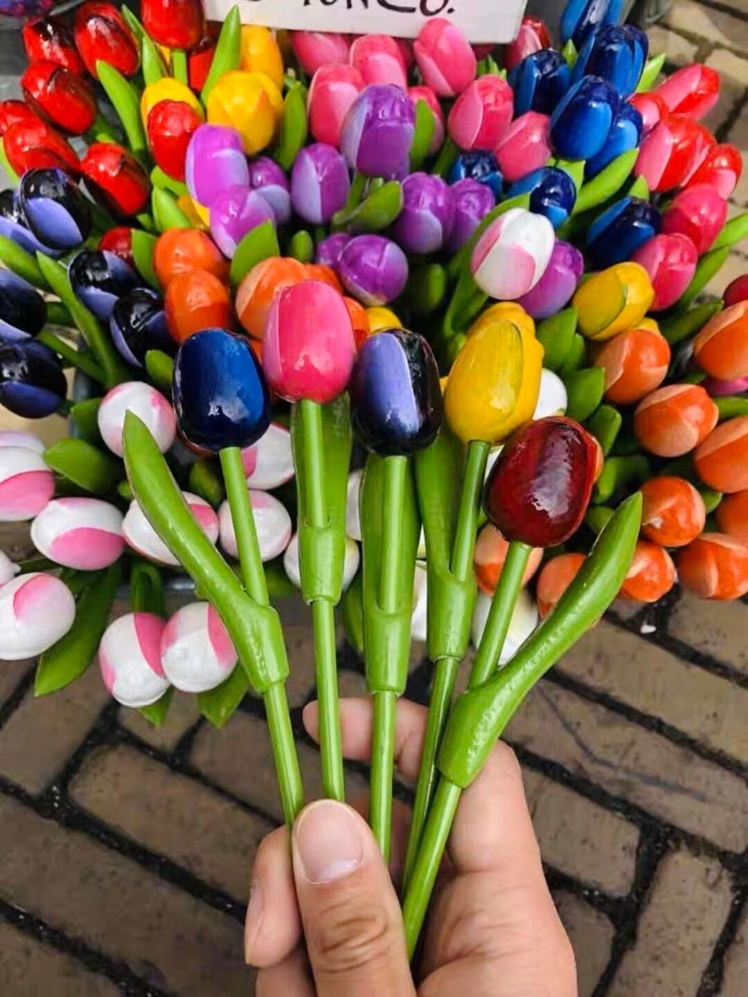 Wooden Tulip Conjunction Game Preposition Game Montessori, Petite ...