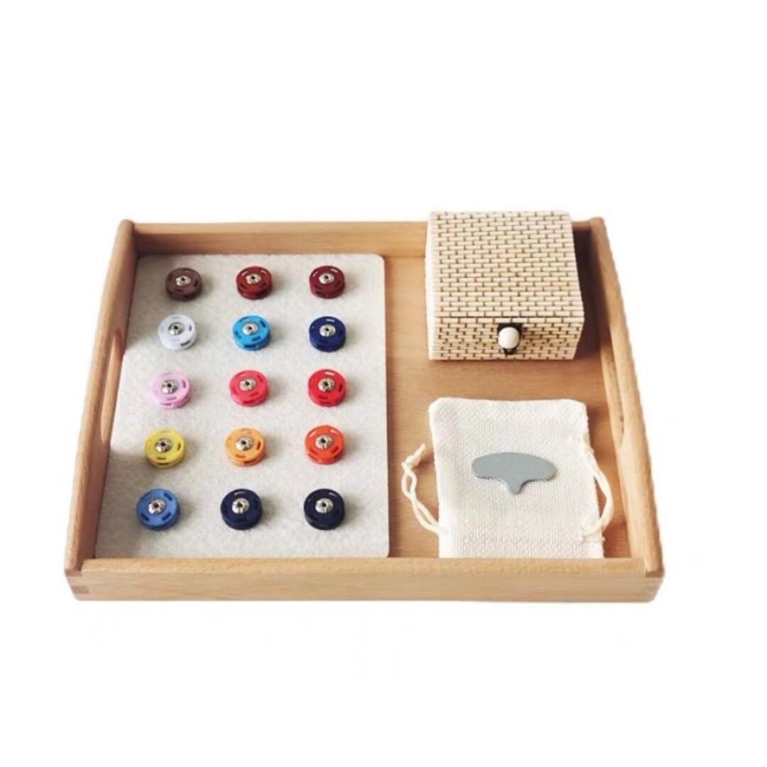 Pressing a Button Montessori Practical Life Activity Fine Motor Skill 2 ...