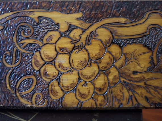 Exquisite Flemish Art/Pyrography -- Hand Tooled, Turn… - Gem
