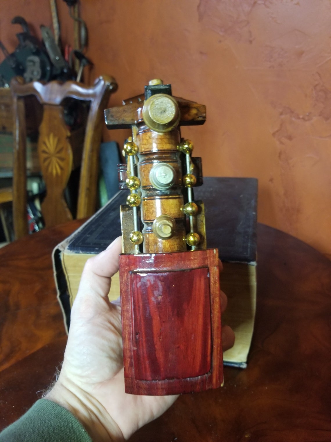 Amazing Vintage Hand-crafted Wooden Model Train Engine - Etsy