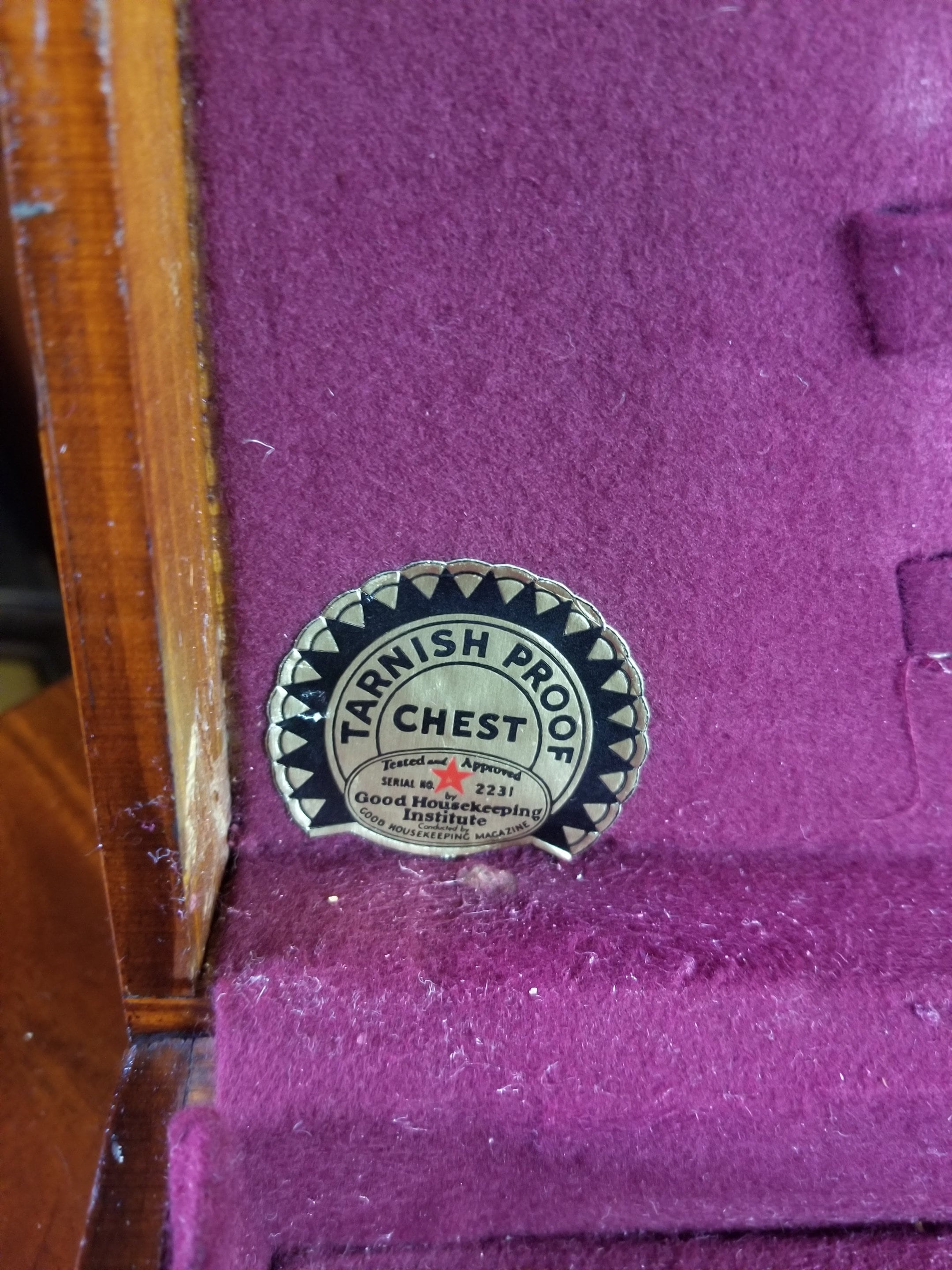 Vintage 1940s "tarnish-proof Chest" Silverware/flatware Case With Rich ...