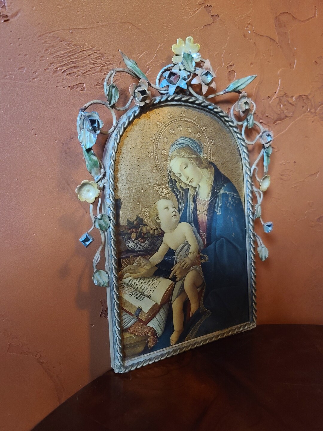 Stunning, Vintage Botticelli "virgin and Child," Set in Gilded ...