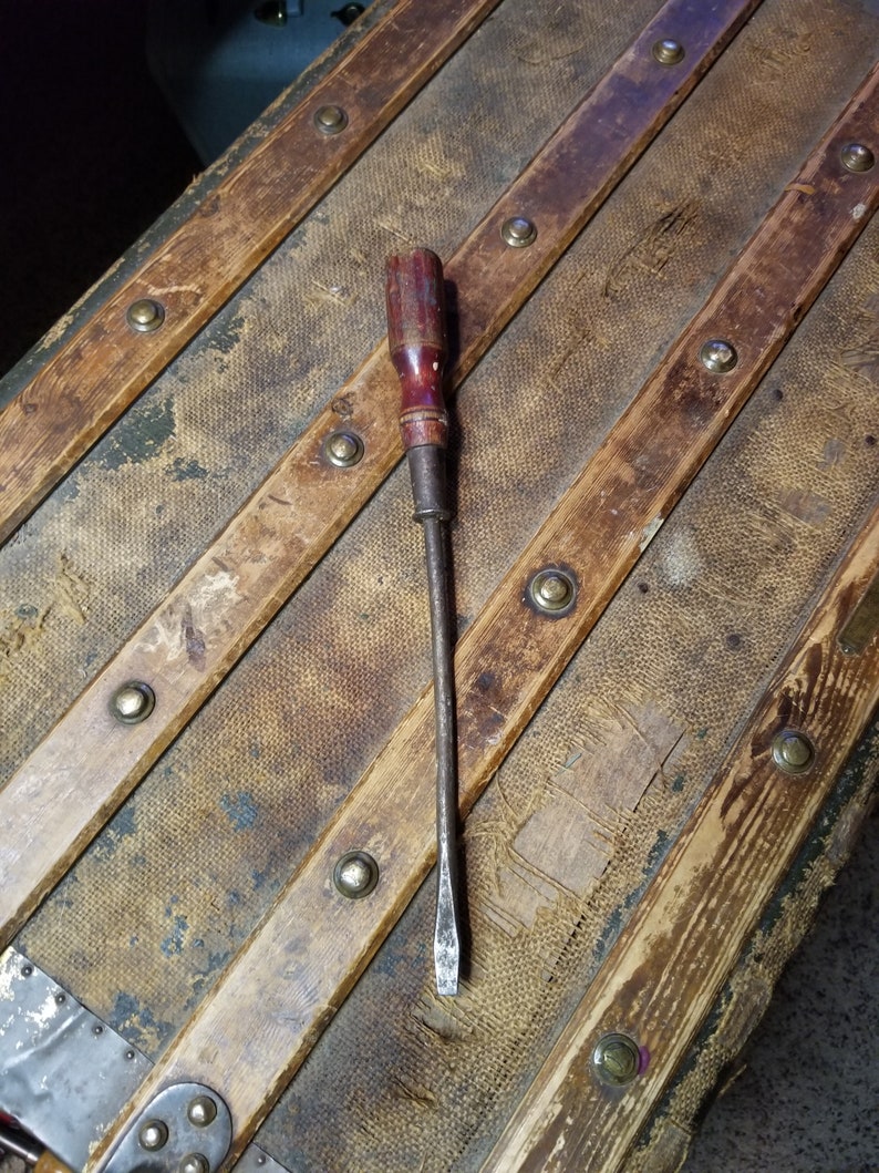Large Late 1800s Wood Handled Screw Driver - Etsy