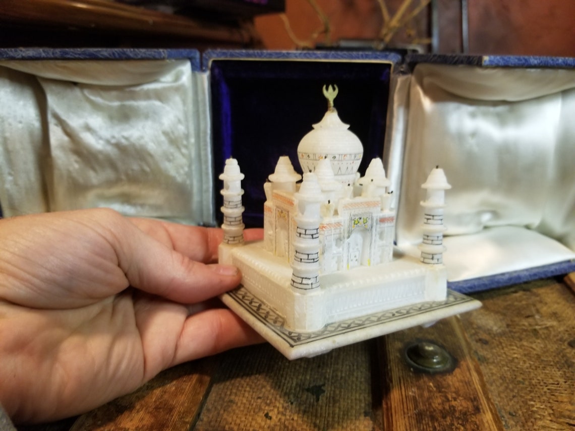 Remarkable Miniature Taj Mahal Hand Carved in Marble - Etsy