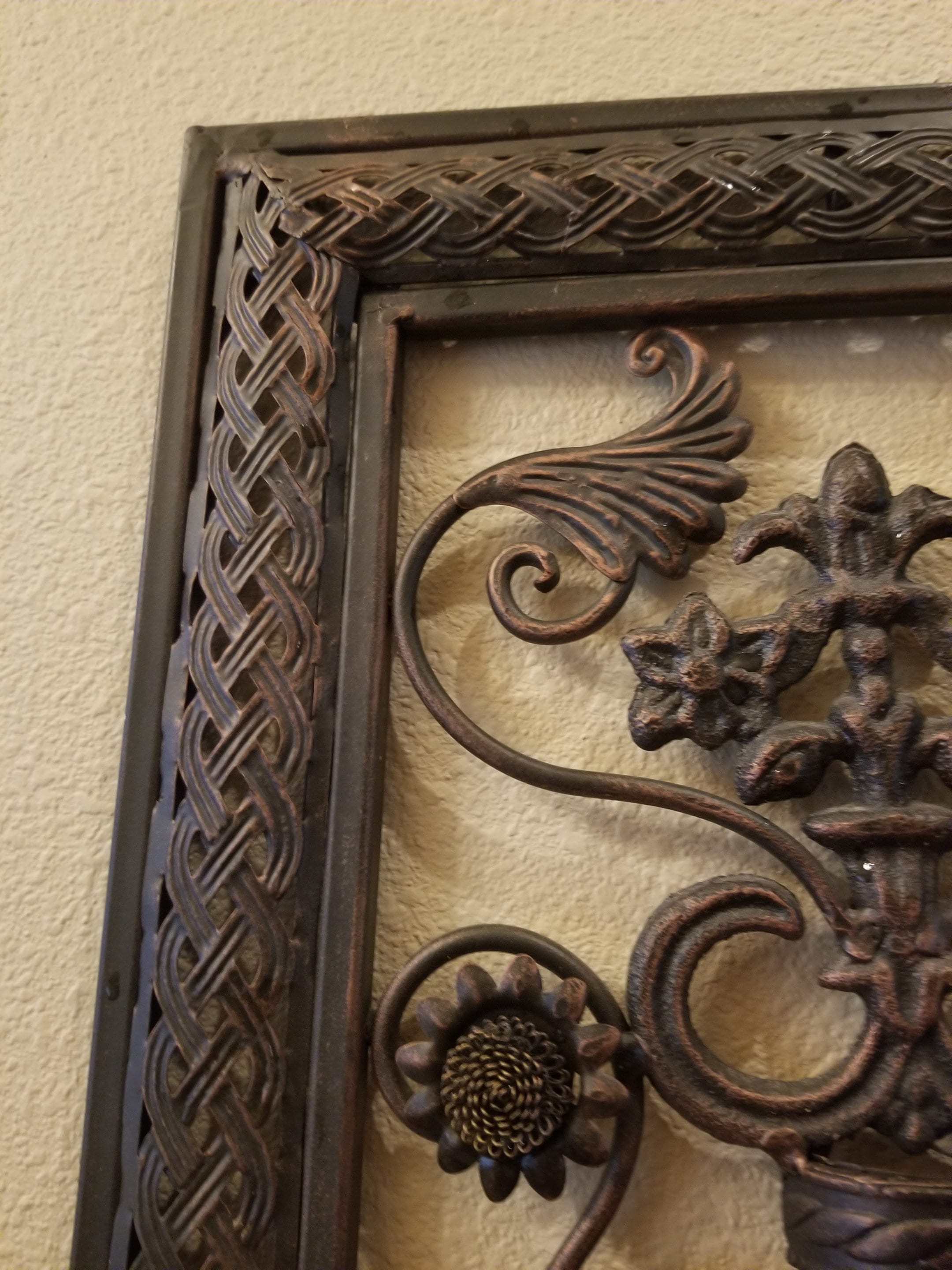 Beautiful Vintage Open Metal Work Wall Hanging - Etsy Canada