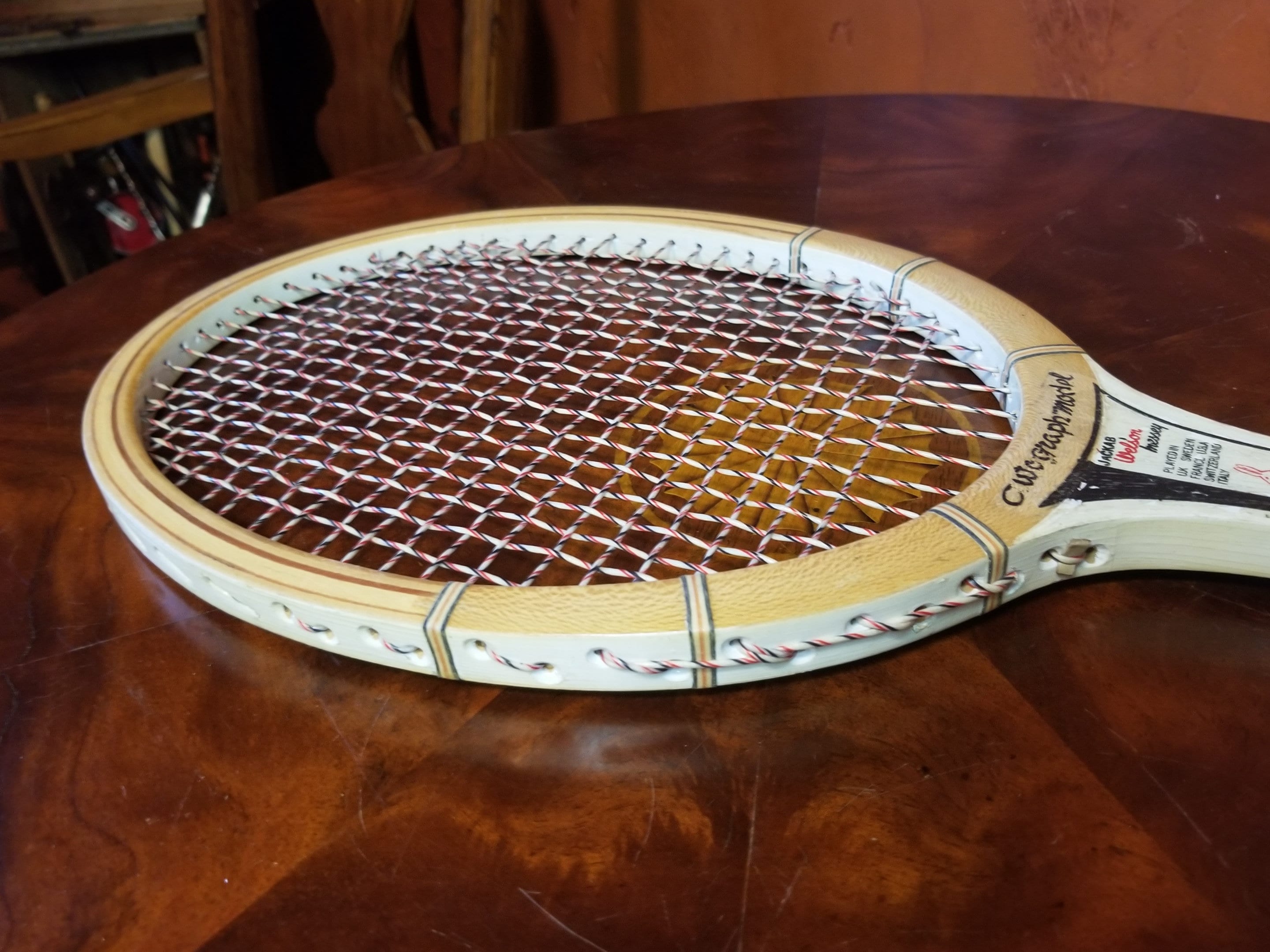 Vintage Wooden Tennis Racquet - Etsy
