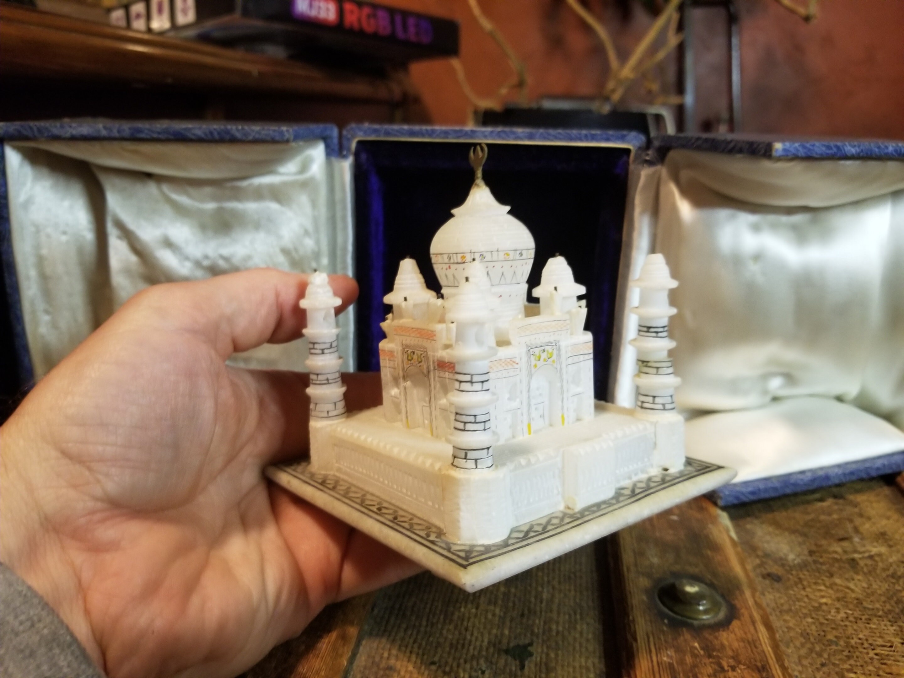 Remarkable Miniature Taj Mahal Hand Carved in Marble - Etsy