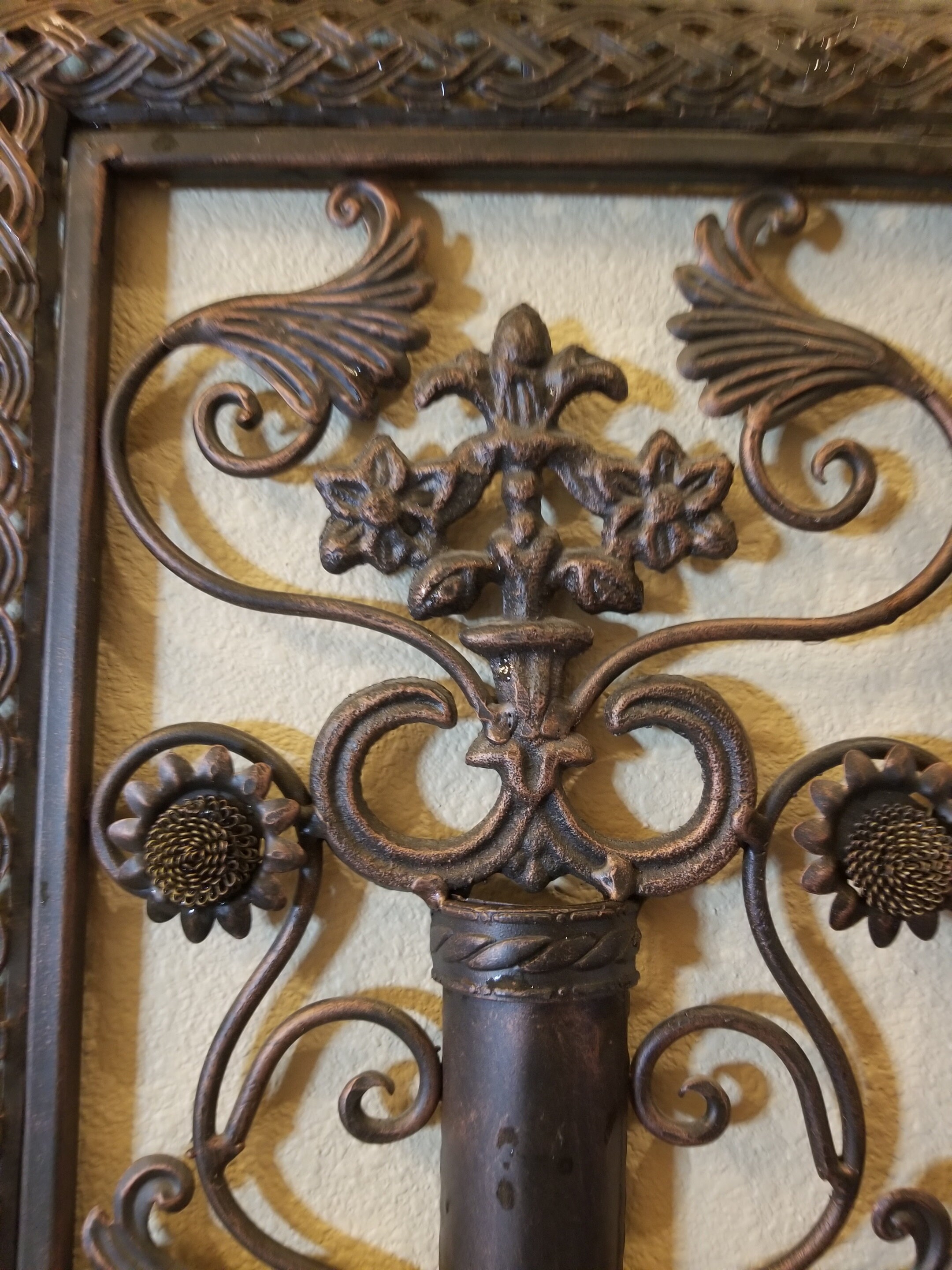 Beautiful Vintage Open Metal Work Wall Hanging - Etsy Canada