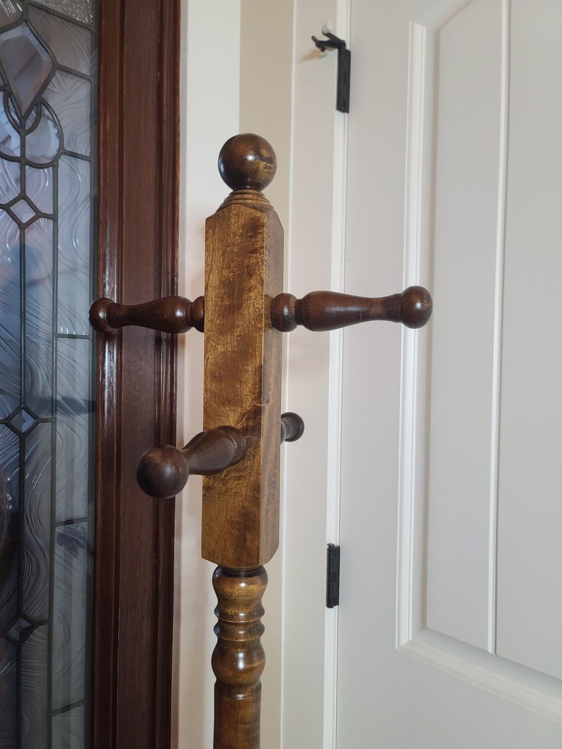 Classic Midcentury Solid Walnut Coat Rack/stand - Etsy