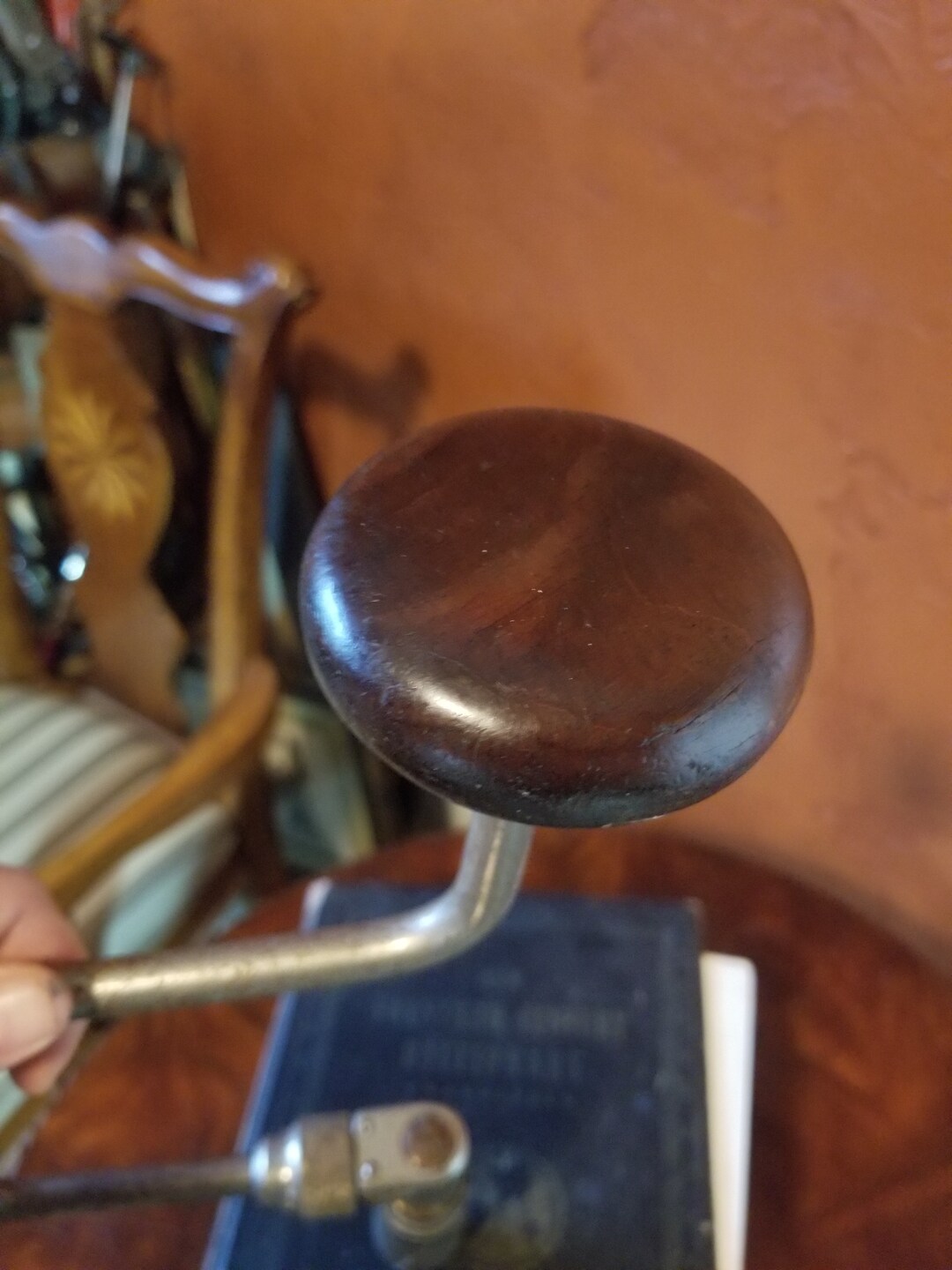 Excellent Pexto Antique, Bit Brace Drill With Gorgeous, Solid Mahogany ...