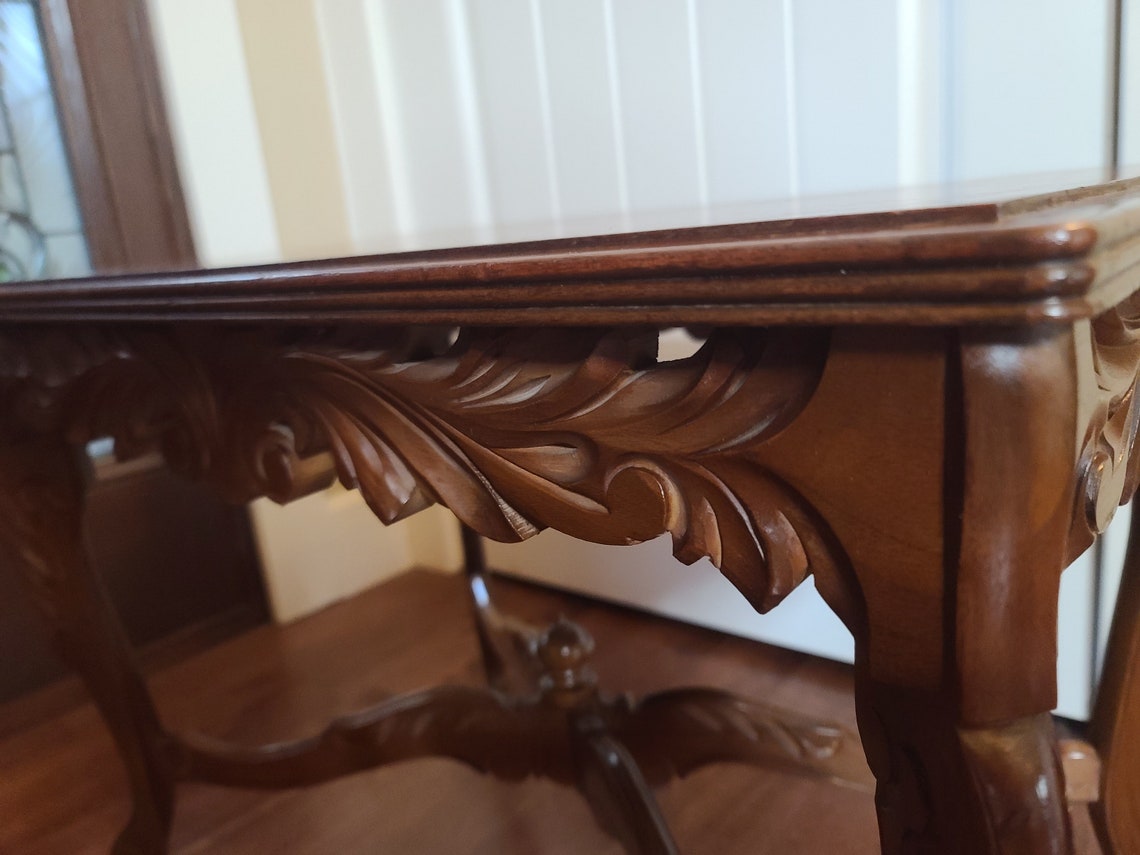 Absolutely Stunning 1920s Ornately Carved Walnut Table - Etsy