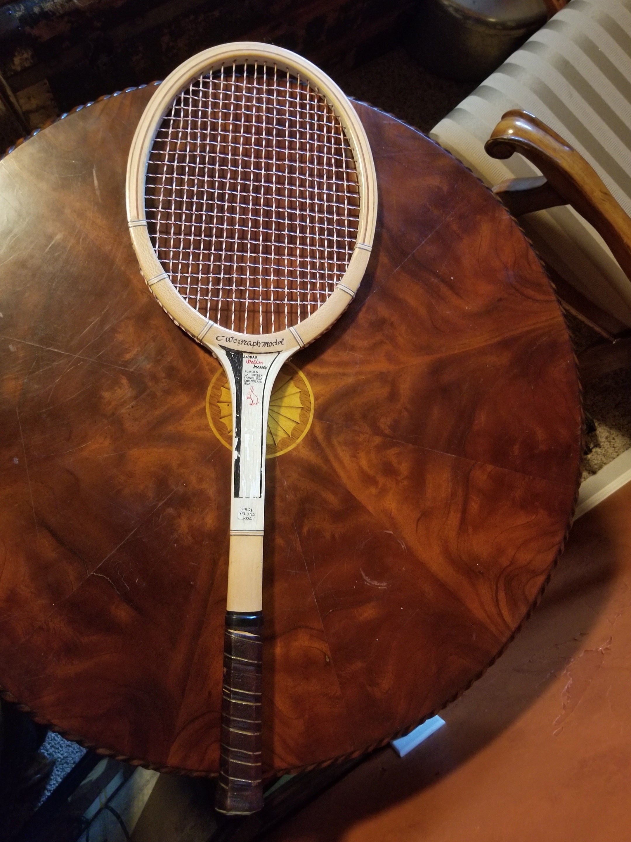 Vintage Wooden Tennis Racquet - Etsy