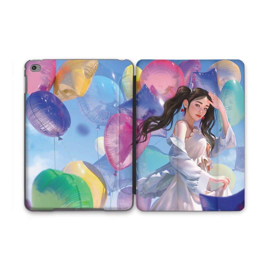 Colorful Anime Girl Air Balloons iPad 11 Case New iPad Case iPad Pro 12 ...