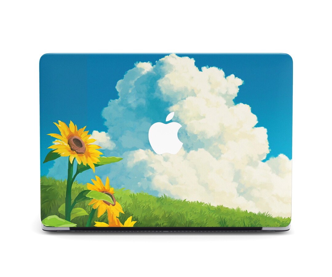 Floral Field Sunflowers Clouds Sky MacBook Pro 13 16 A2141 A2338 Pastel ...